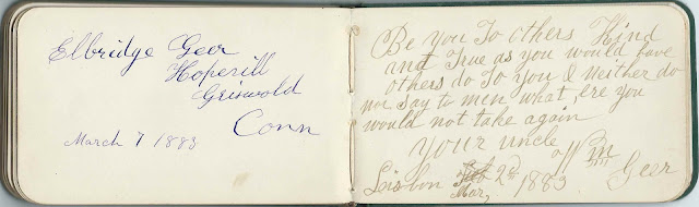 Heirlooms Reunited: 1883-1895 Autograph Album of a Connecticut Resident ...