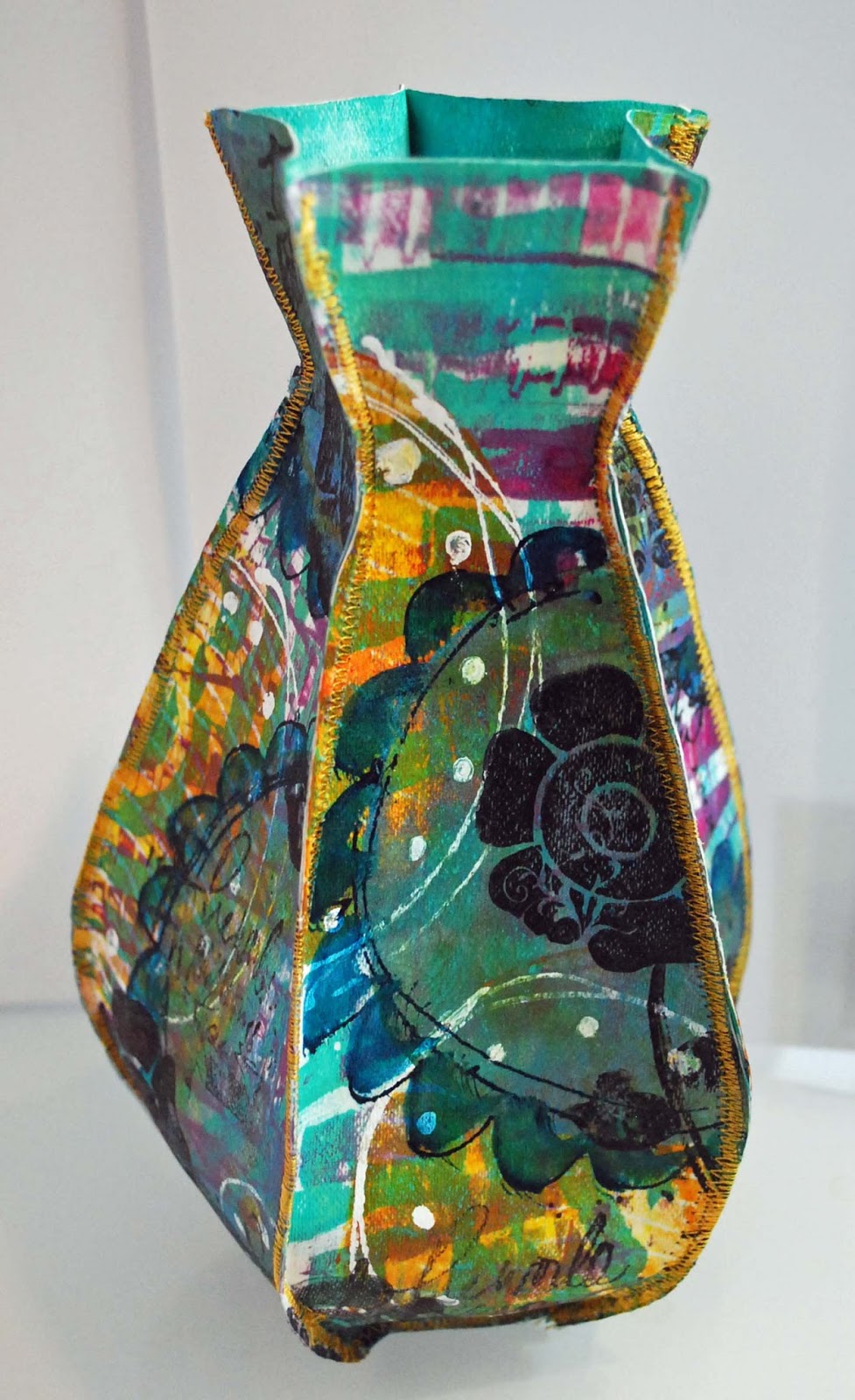 The Art House Studio: Kraft-tex "Fabric" Vase (via ustream)