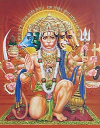 Hanuman with Five Faces – Panchmukhi Hanuman | Hindu Blog