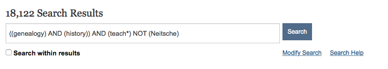 Genealogy Database Searching: JSTOR Database