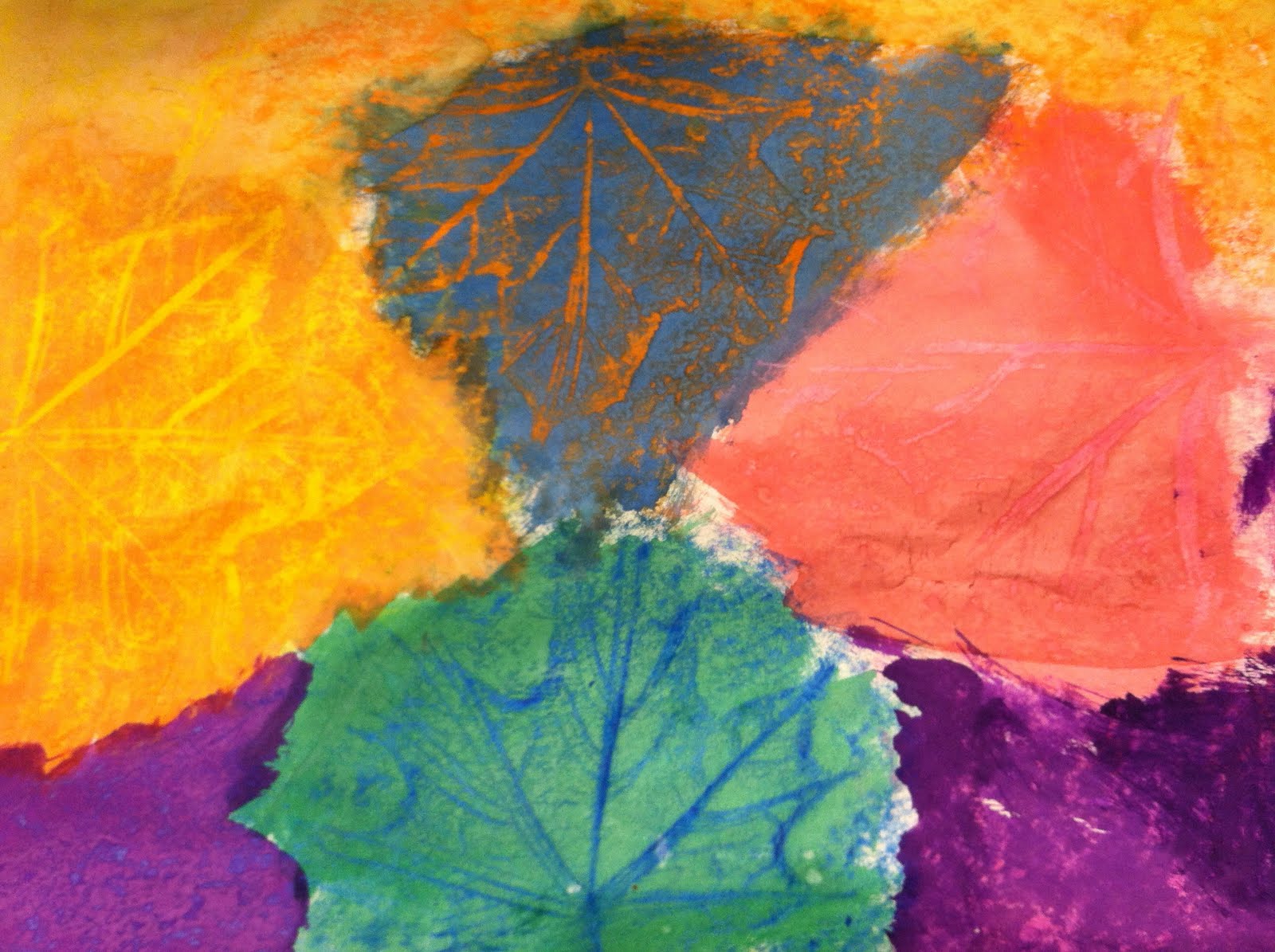 ART at NTA !: Leaf Texture Rubbings