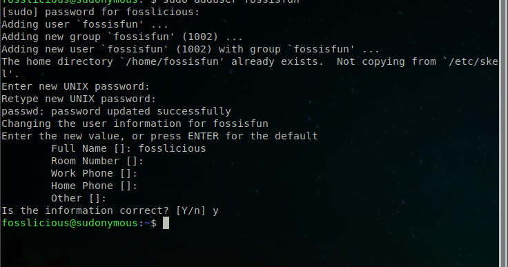 How To Add A User On Ubuntu Linux Fosslicious