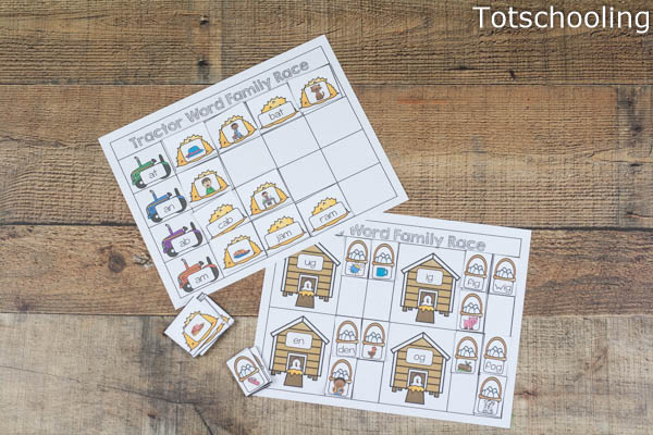 Farm CVC Word Family Games | Totschooling - Toddler, Preschool ...