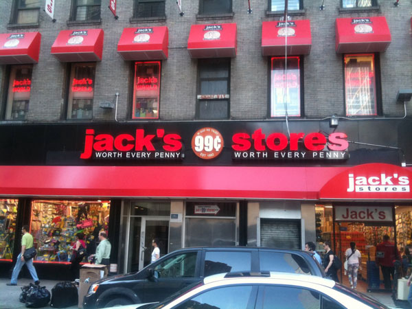 the mad ad man: Brilliant tag line: Jack's 99c Stores