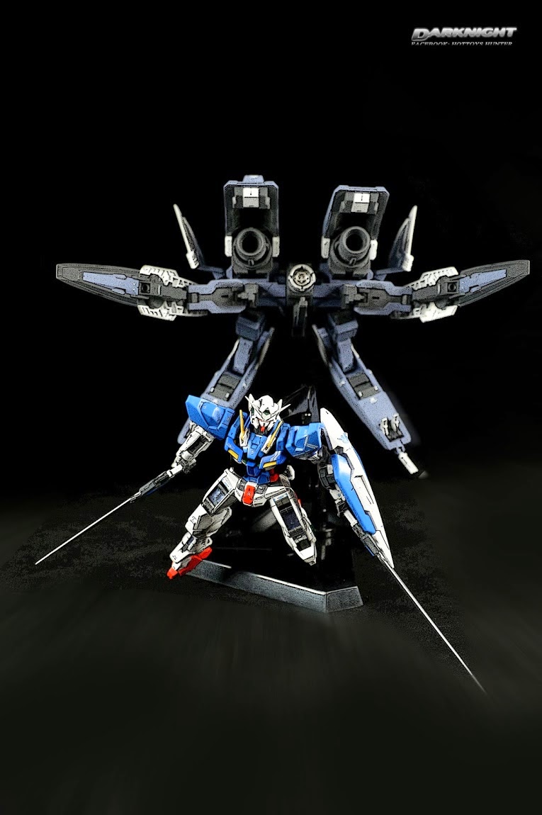 RG 1/144 Gundam Exia + HG 1/144 GN Arms Type E Real Colors Photography ...