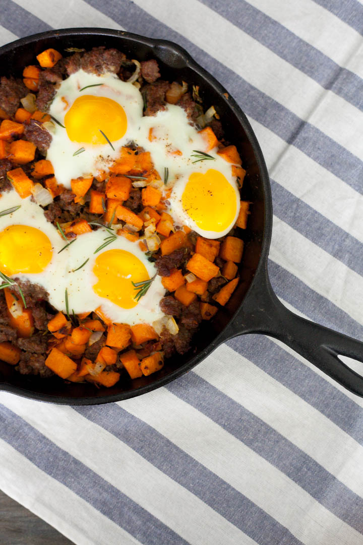nest + venture: Rosemary Sweet Potato Hash with Sausage