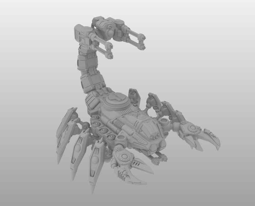 Detailing Out The Main Hull Of The Scorpion Mech