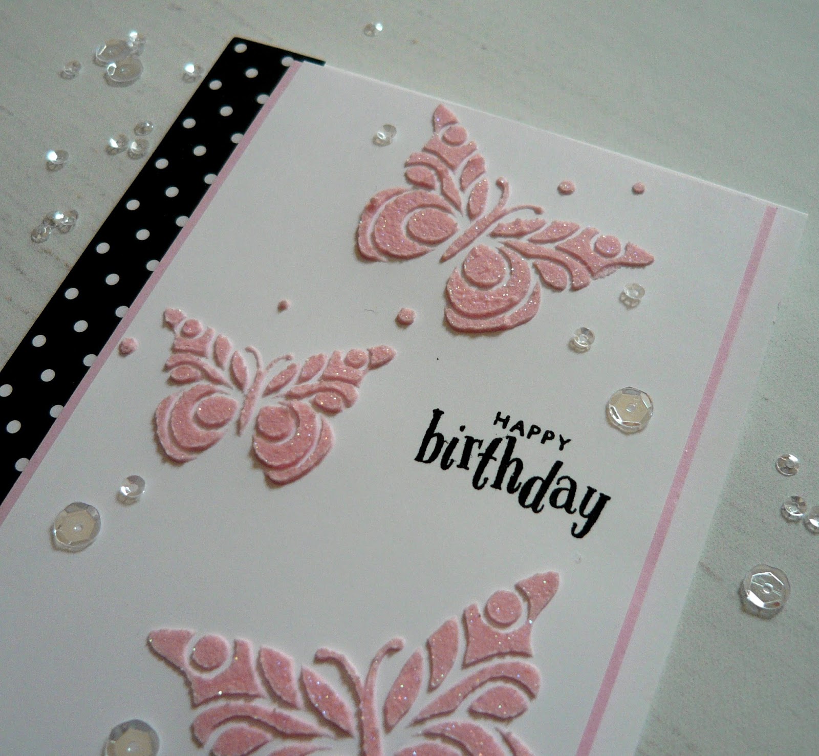 Perry Papercrafts: Pink Butterflies Birthday