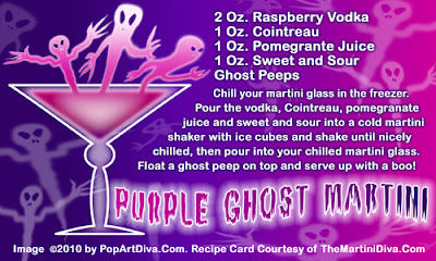 The MARTINI DIVA: PURPLE GHOST MARTINI - Halloween Cocktail #15