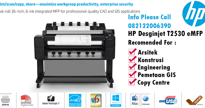 Jual HP Designjet T2530 eMFP 36 in Plotter - L2Y25A ~ Jakarta Plotter - Jual HP Designjet ...
