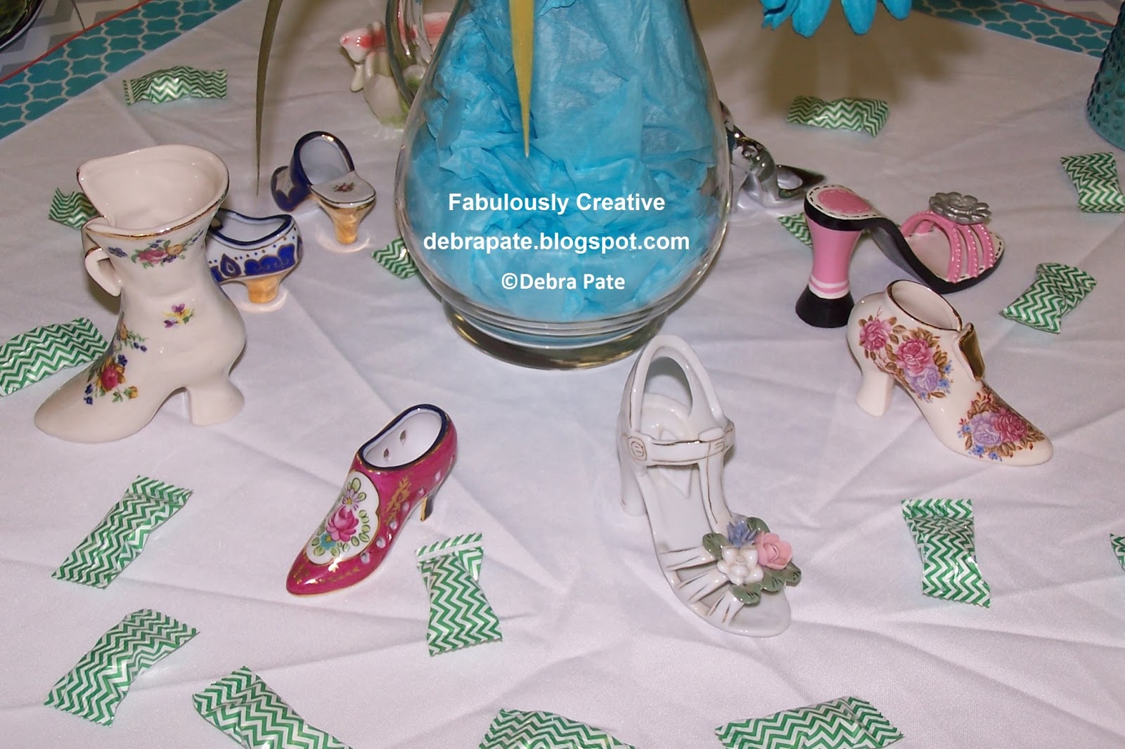 Fabulously Creative: SHOE THEMED PARTY Table #4