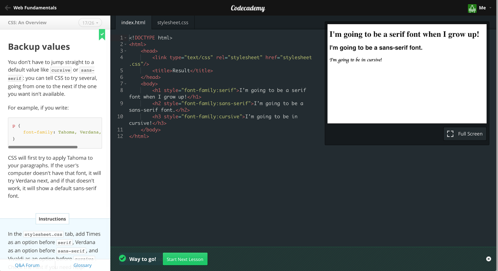 Hey, I'm Jesslyn.: Code Academy : Html & Css | CSS An Overview