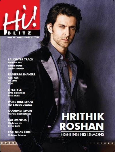 Hrithik Roshan Hi! Blitz Magazine Coverpage – February 2012 | Latest ...