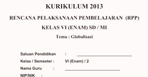 Contoh Rpp Model Webbed Kelas 3 Sd - Seputar Model