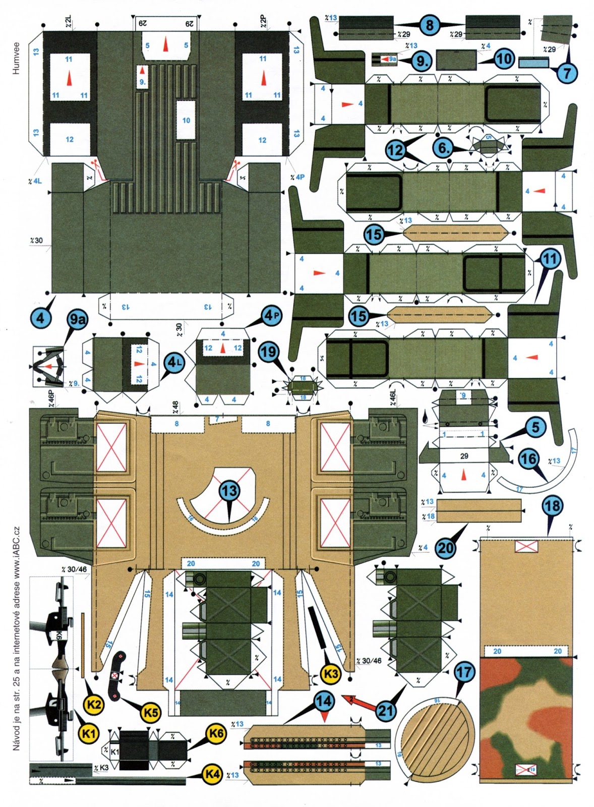 lfcaa82 Super Projetos Papercraft : Humvee ABC - lfcaa82