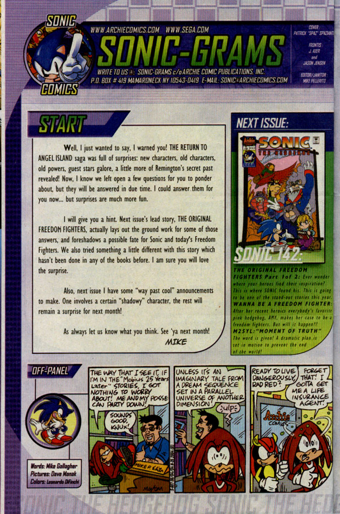 Off Panel Archie Sonic Profile Surprisingly Needs To Be Created | VS ...