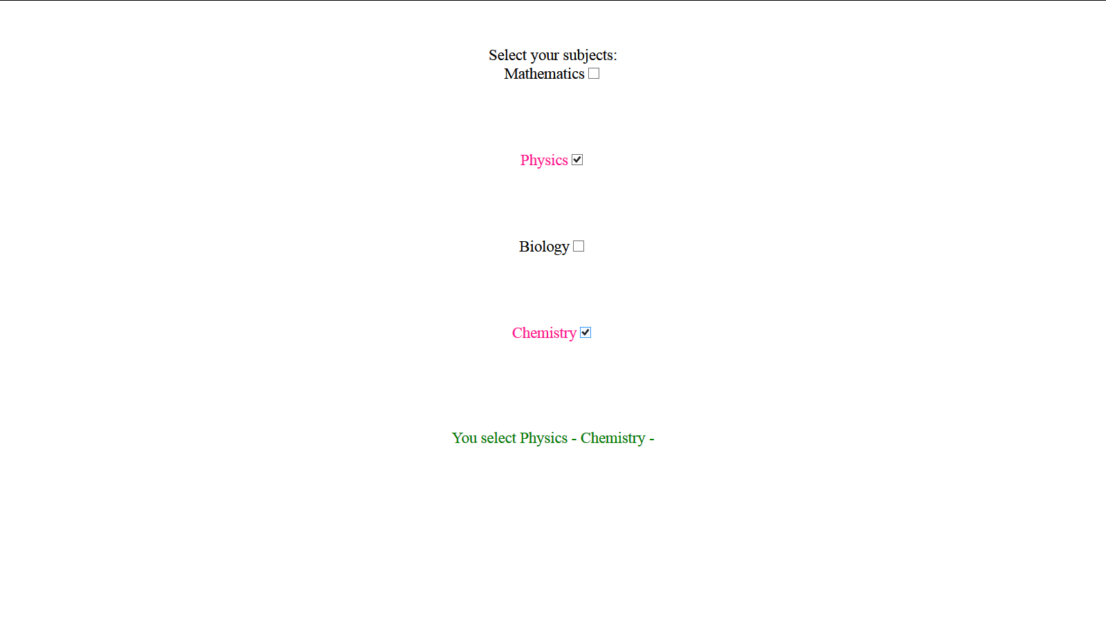 Checkbox Control In C Web Form