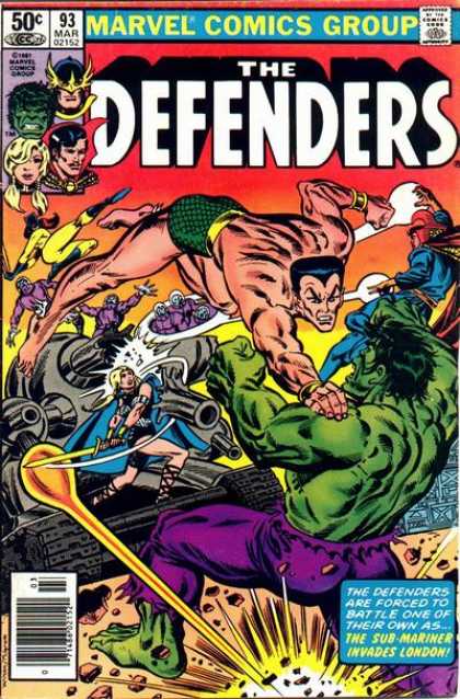 The Defenders Fansite: Cover Versions: Hulk vs. Namor