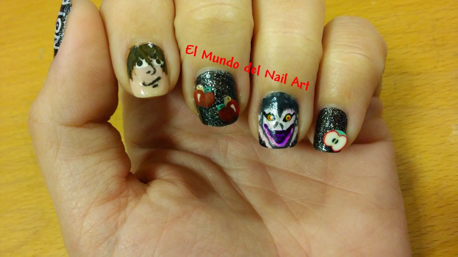 El Mundo del Nail Art: Manicura: Death Note #RetoFRIKI2015