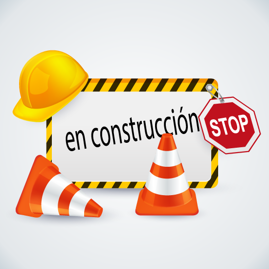 Cartel, conos y señales de En construcción - vector | Vector Clipart