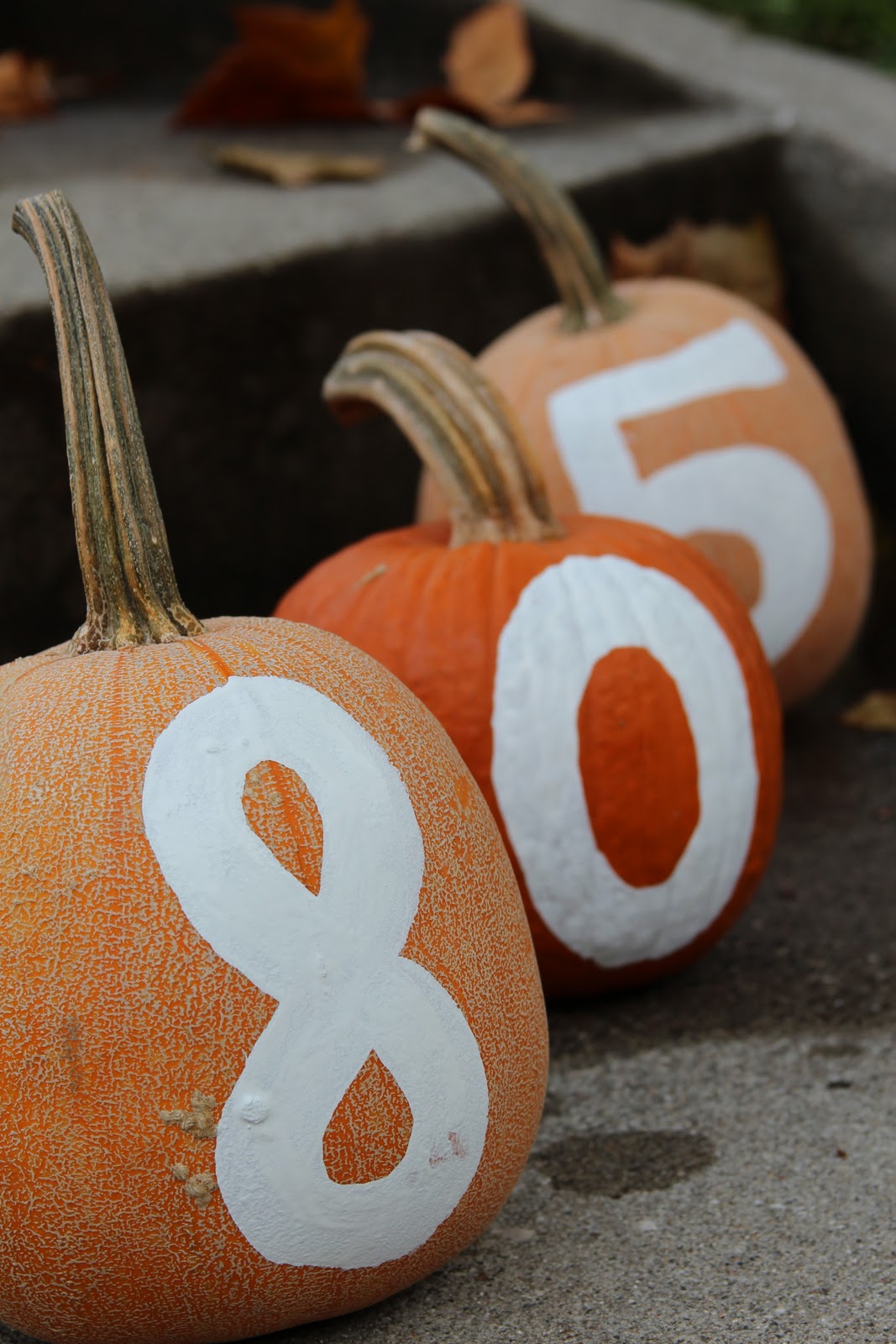 ReMadeSimple: Painted Number Pumpkins