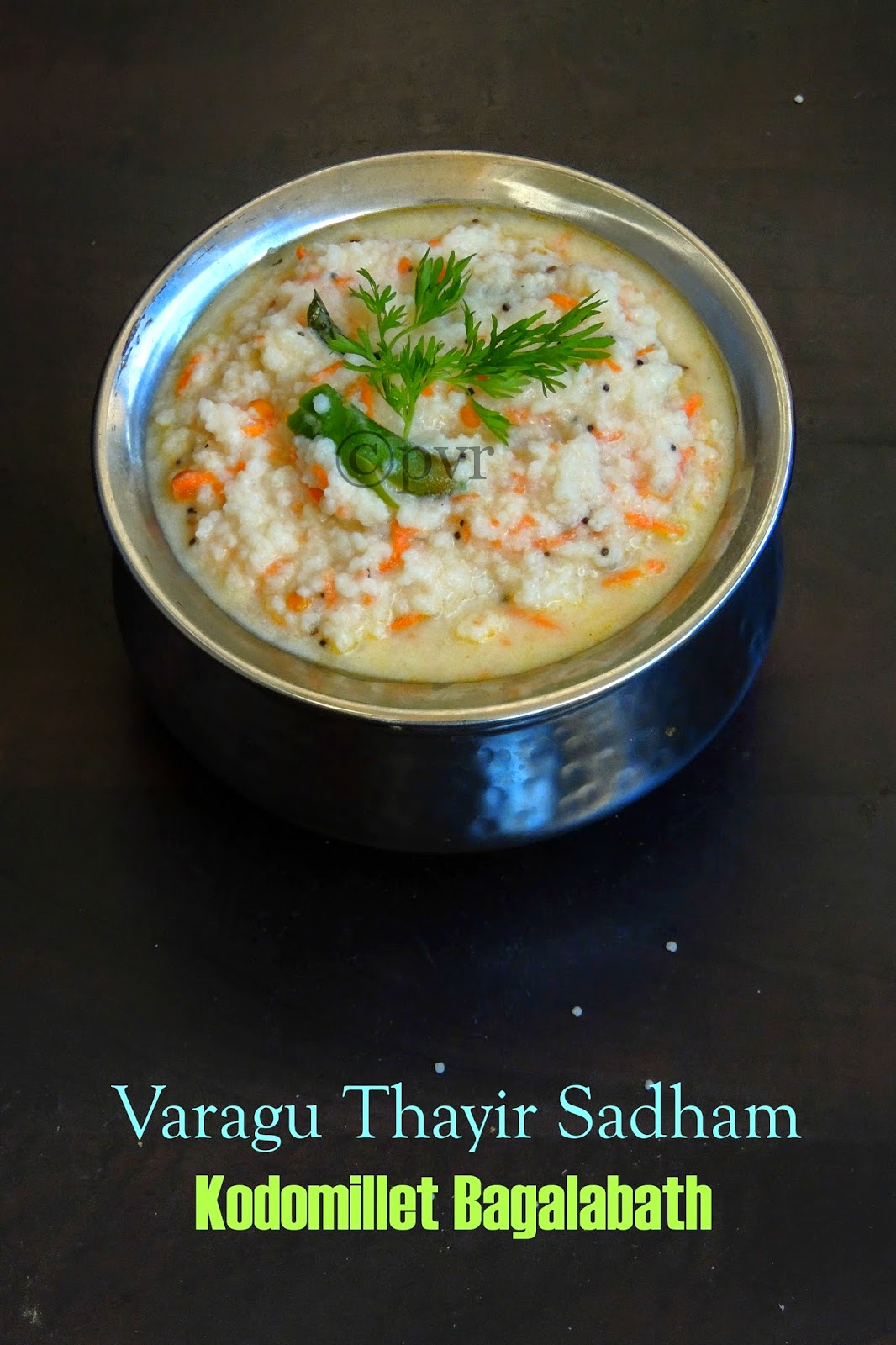 Priya's Versatile Recipes: Kodomillet Bagala Bhath/Kodomillet Curd Rice ...