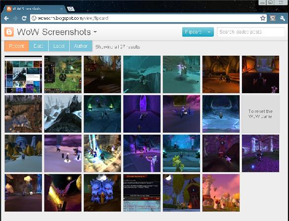 WoW Screenshots: How to set the Dynamic Views in blog?
