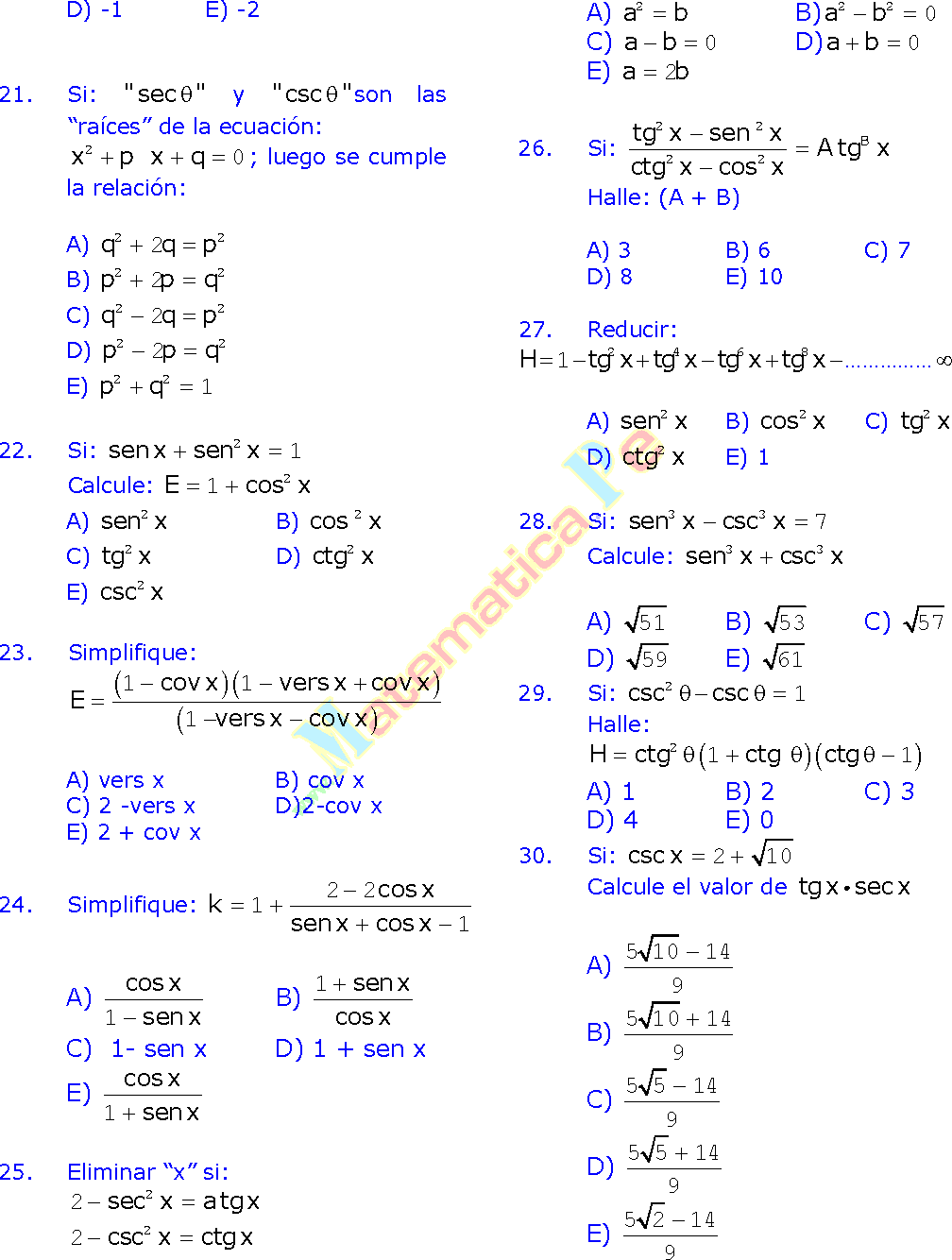 IDENTIDADES TRIGONOMÉTRICAS EJERCICIOS RESUELTOS DE TRIGONOMETRÍA ... IDENTIDADES TRIGONOMÉTRICAS EJERCICIOS RESUELTOS DE TRIGONOMETRÍA ...