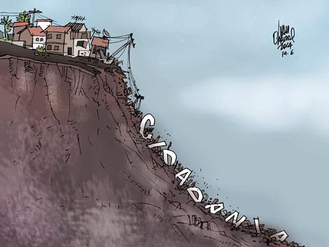 A Favelização no Brasil: charge cidadania e favelização no brasil