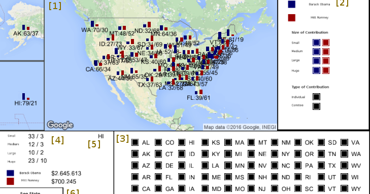 t4upl: Interactive Presidential Election financing map