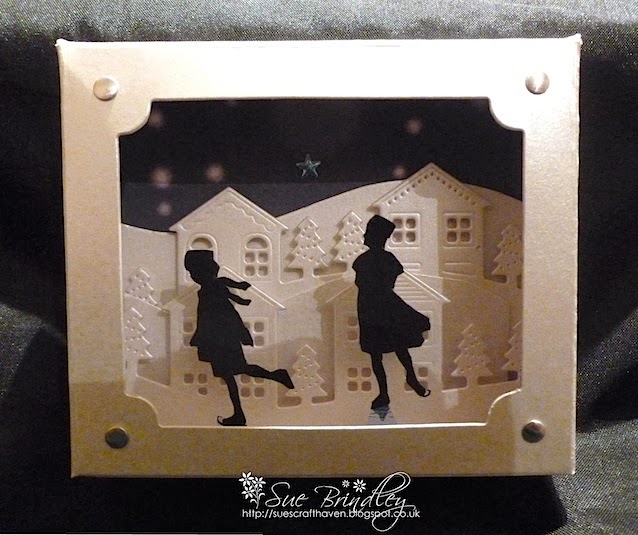 Sue's Craft Haven: Christmas Snow Scene - Shadow Box