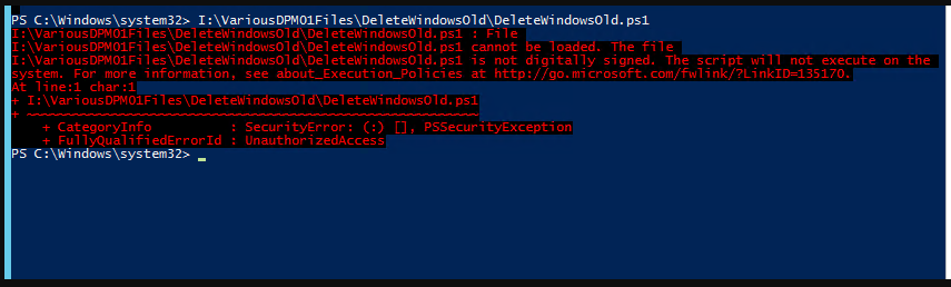 Ps1 Is Not Digitally Signed The Script Will Not Execute On The System