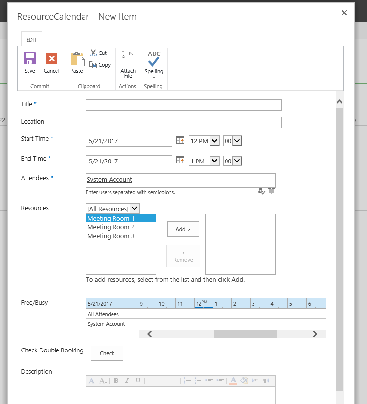 SharePoint Elementary: Enabling Resource Reservation in Calendar List ...