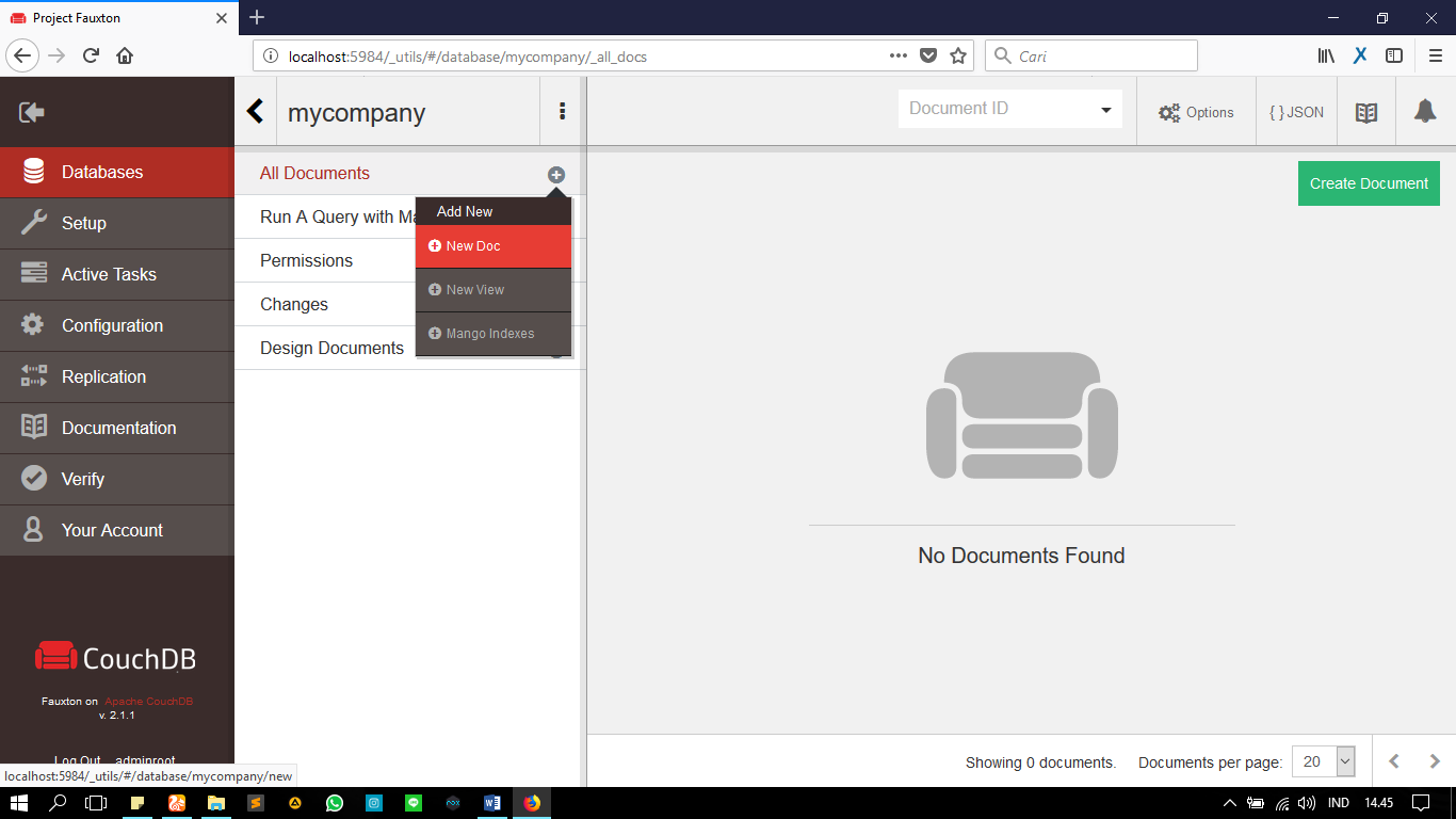 Nosql Couchdb Penjelasan Hingga Penggunaan 1 Jam Bisa Couchdb ~ Mfdzulqarnain