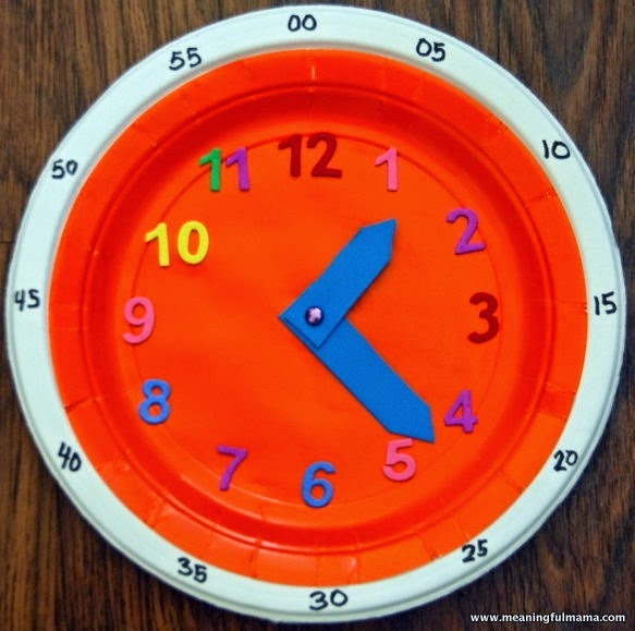 Manualidades escolares para decorar: Para aprender el reloj