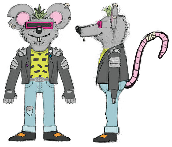 ClaireSanders.net: Plotzo the Rat plush toy