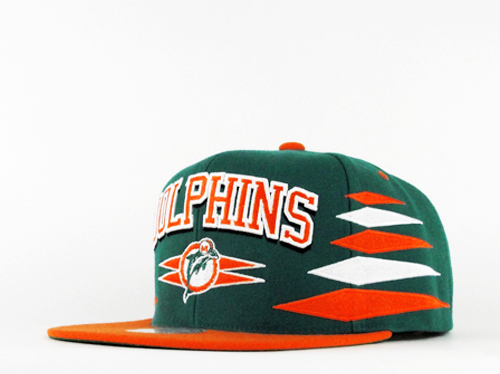 Dope SnapBacks: Miami Dolphins Diamond SnapBack(Green Under)