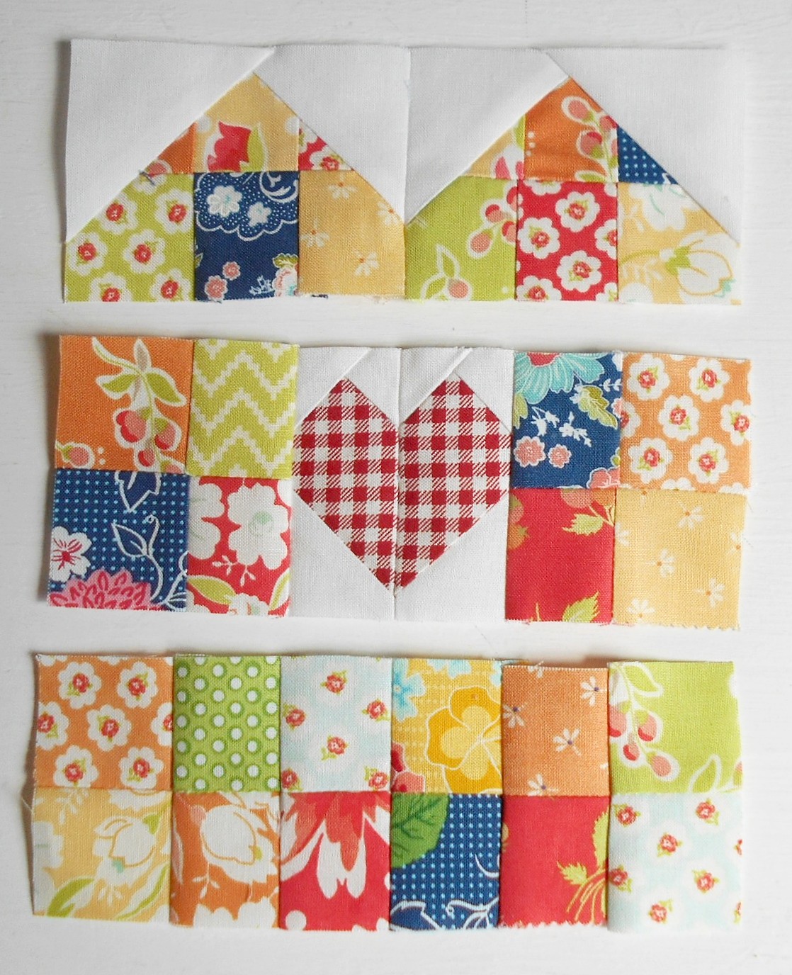 The Patchsmith: Patchsmith Sampler Block 24 - Patchwork Heart