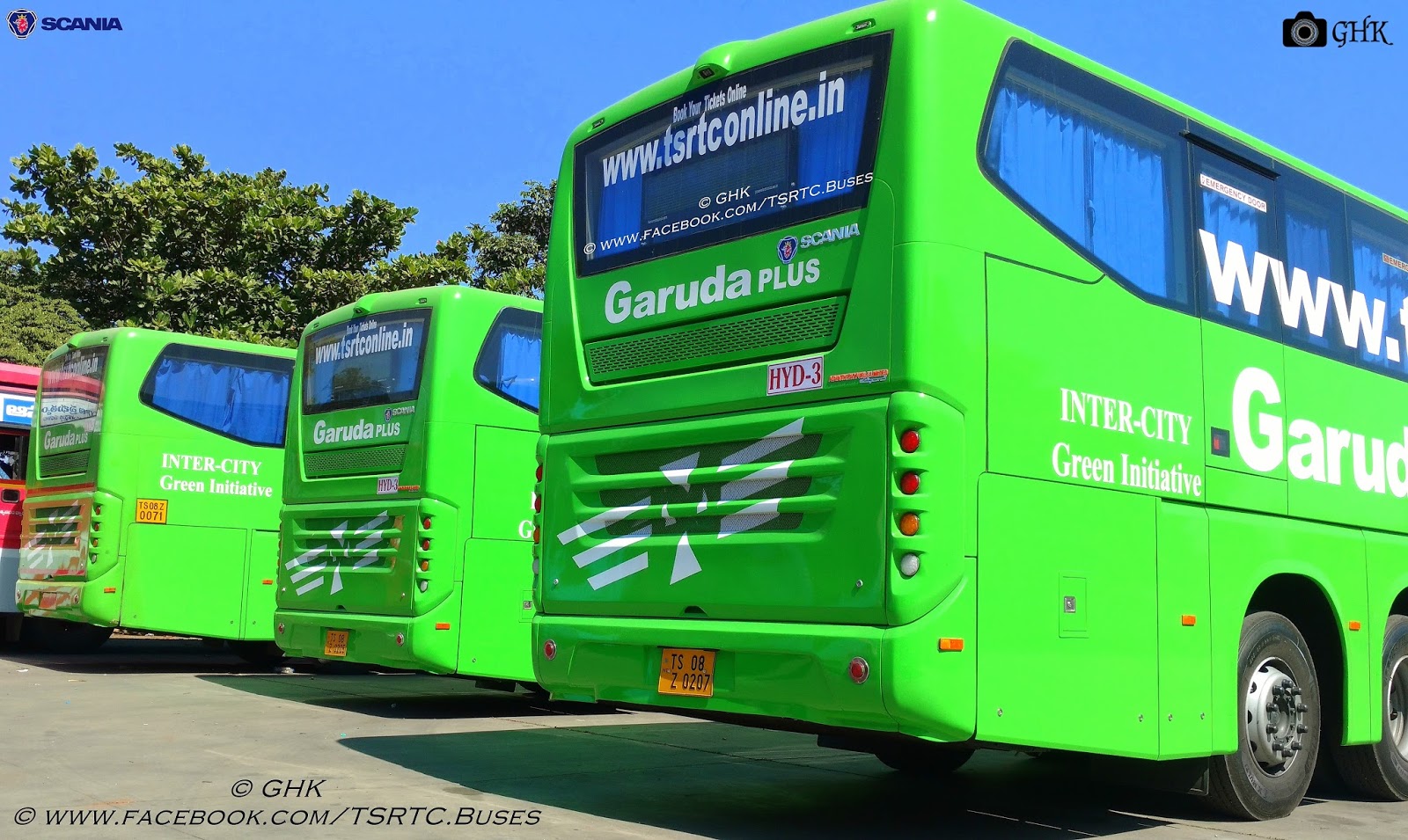 TSRTC BIO DIESEL SCANIA GARUDA PLUS BUSES