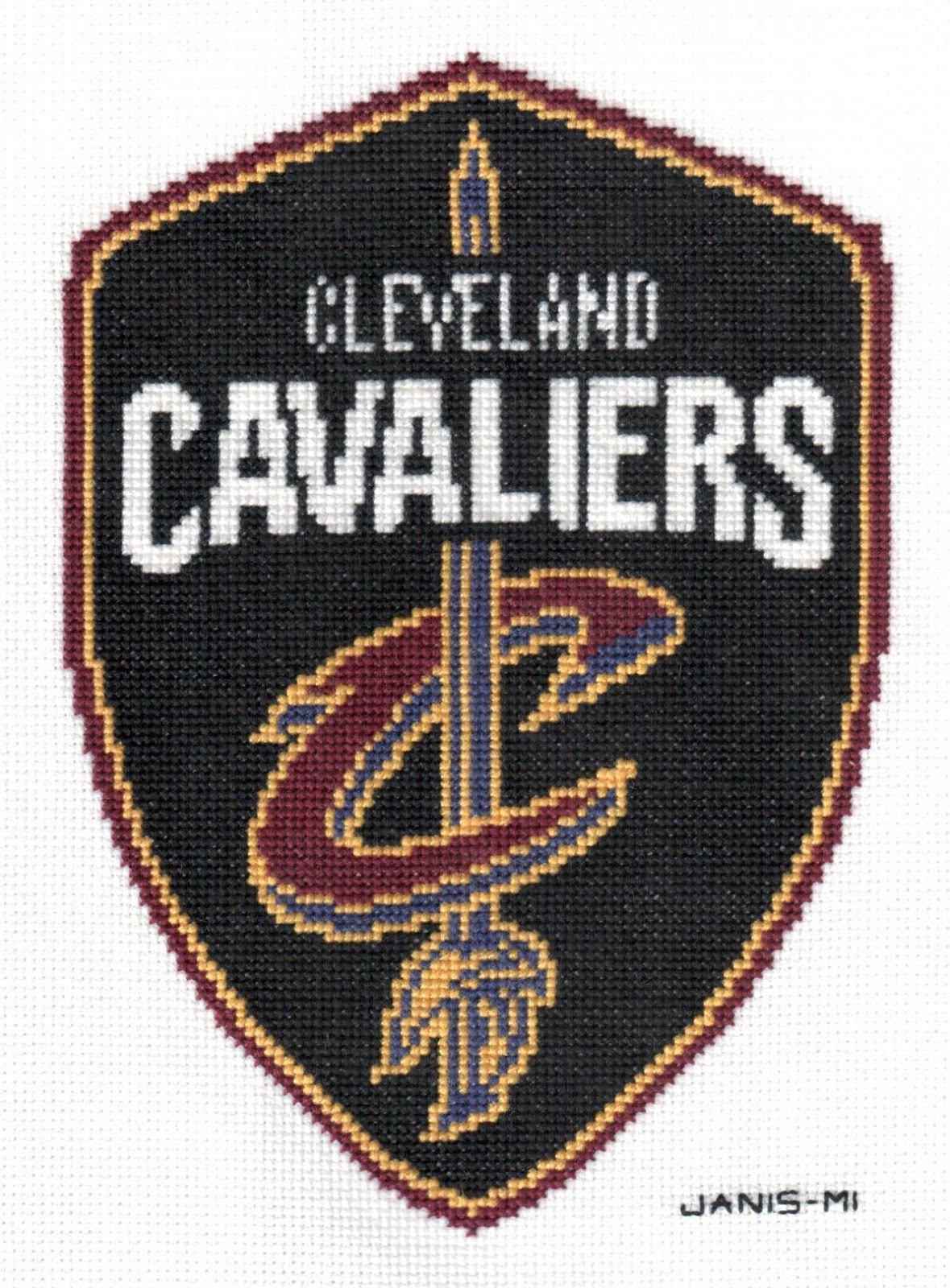 EASY PATTERNS: Cleveland Cavaliers cross-stitch pattern