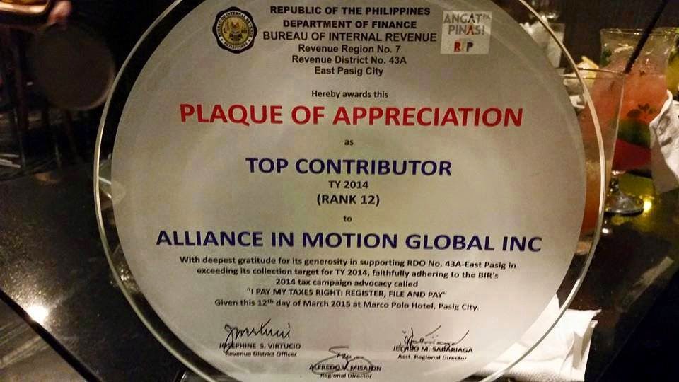Alliance in Motion Global: Recognition