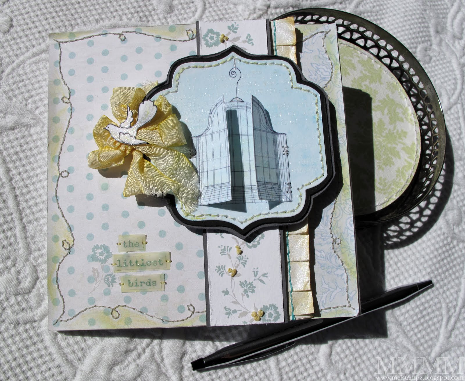 Mel Stampz: How to make a refillable notebook from a gatefold card