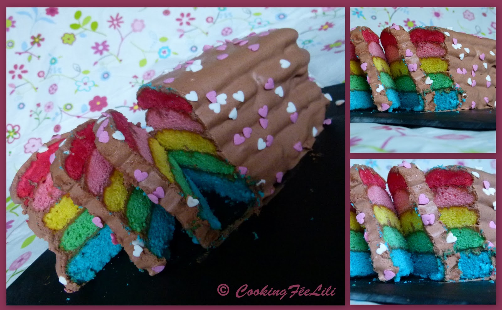 Cooking Fée Lili: Rainbow Quatre-quarts au Nutella