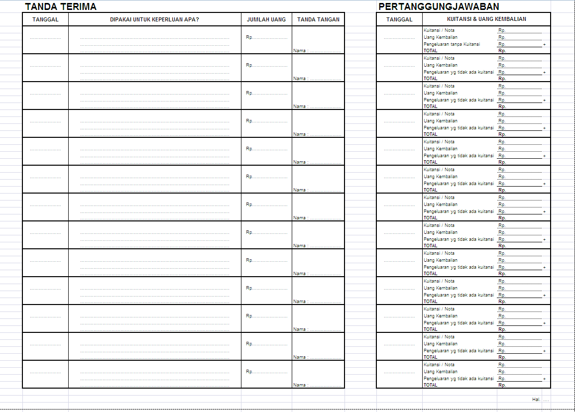 contoh tanda terima uang - wood scribd indo