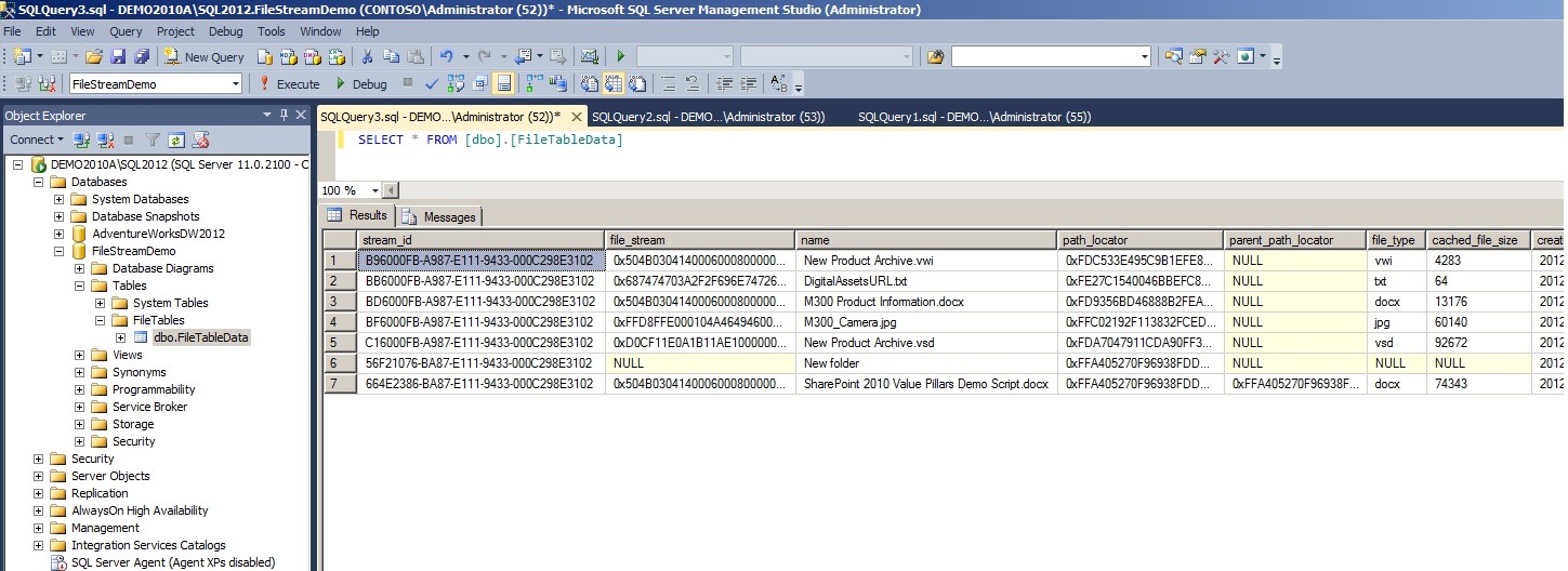 Sharepoint Talk Sql Server 2012 Filestream Filetable And The Added Value With Sharepoint 2010