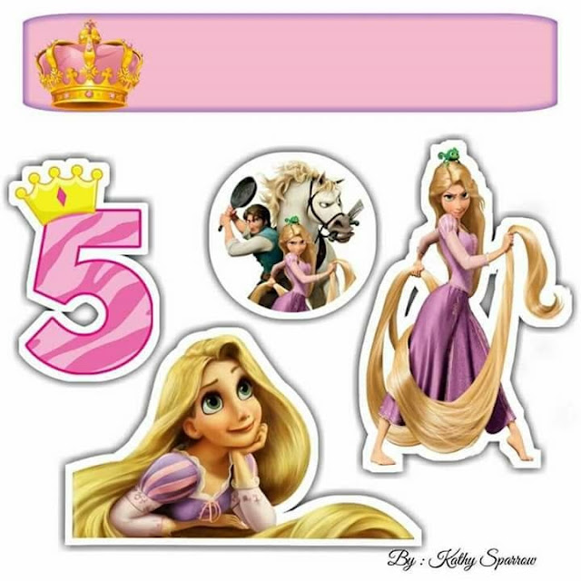 Rapunzel: Toppers para Tartas, Tortas, Pasteles, Bizcochos o Cakes para ...