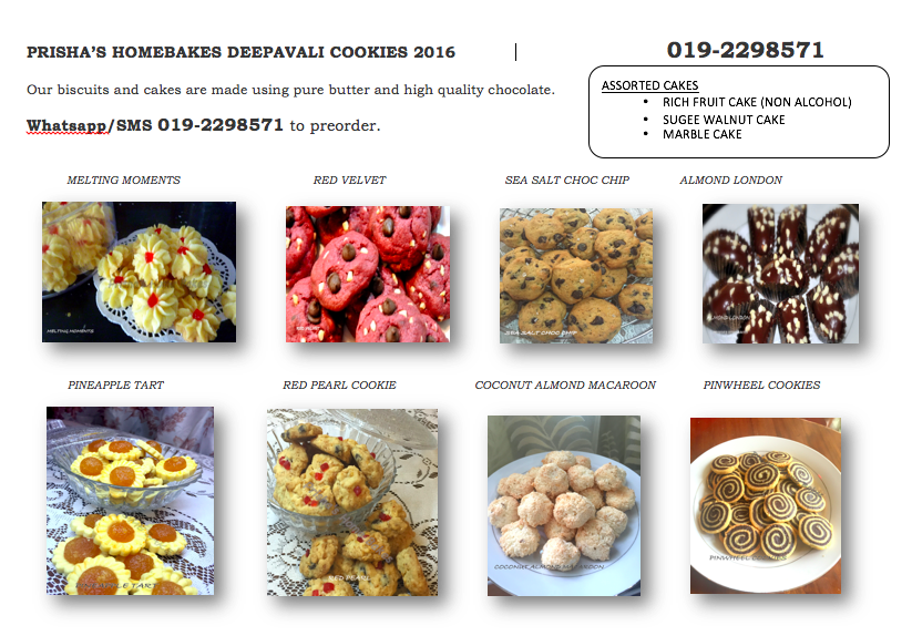 PRISHA's HOME BAKES: DEEPAVALI COOKIES 2016