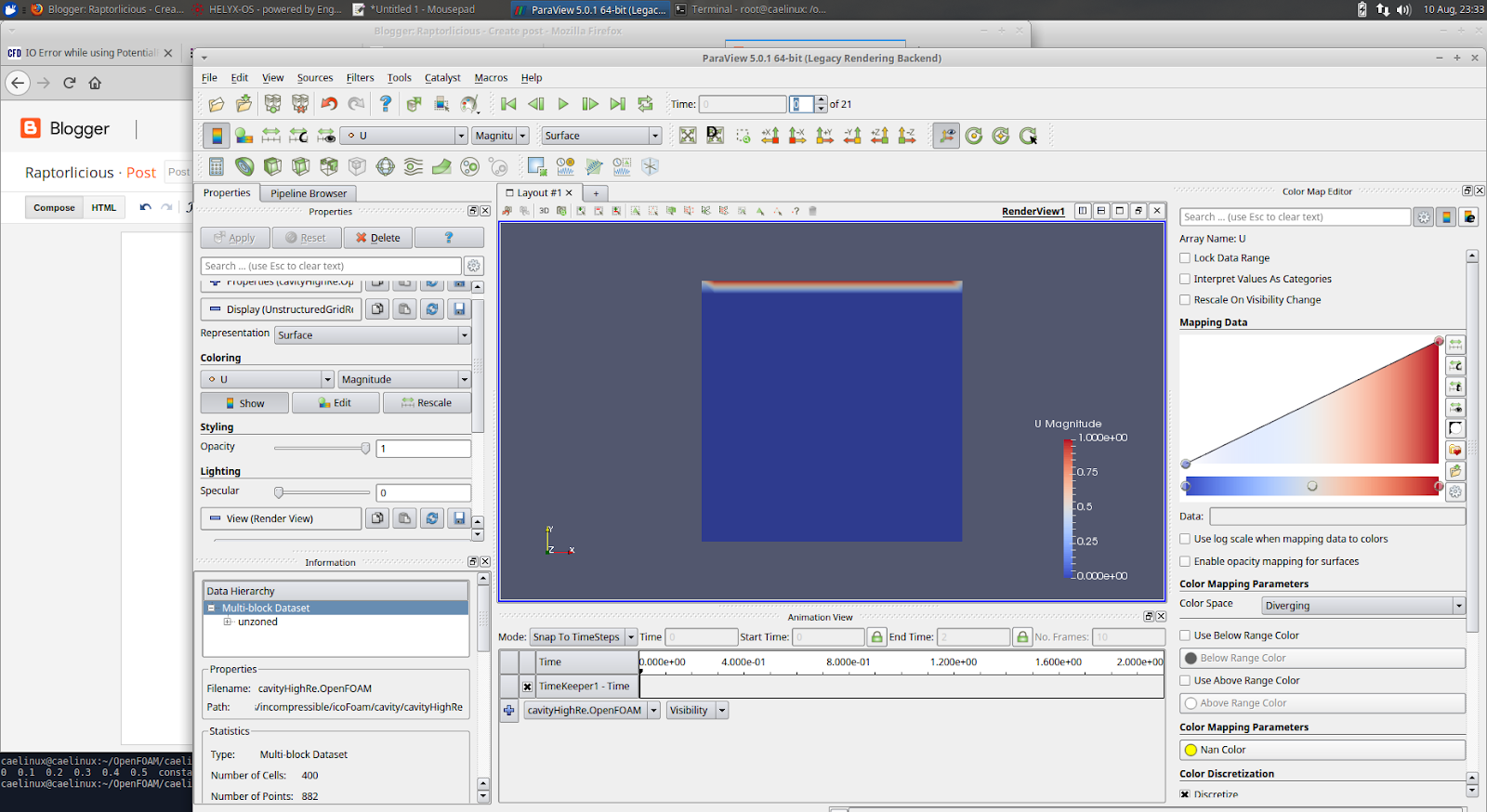 Raptorlicious: openfoam screenshots