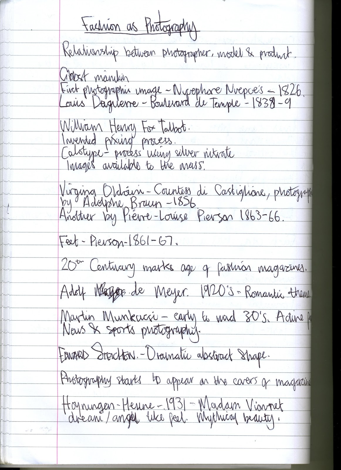 Design Context : LECTURE NOTES - FASHION AS PHOTOGRAPHY