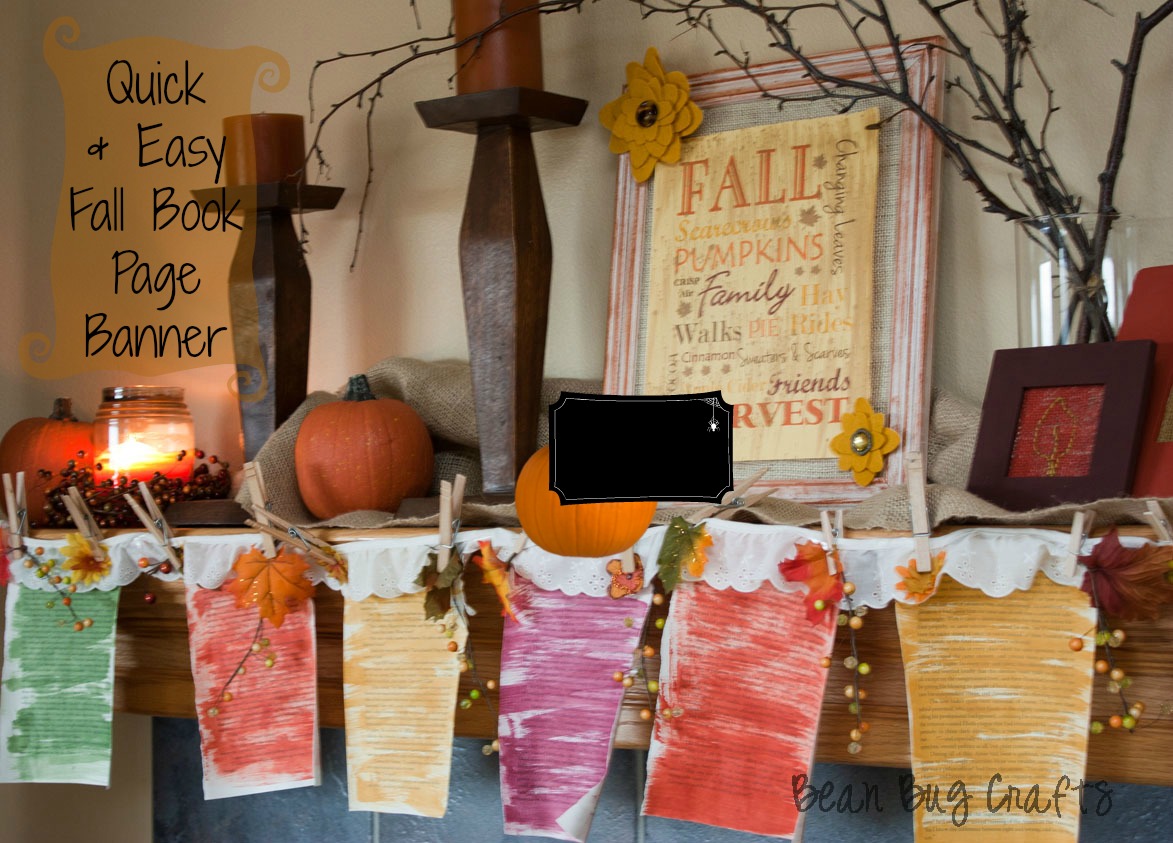 BeanBugCrafts: A Simple Fall Book Page Banner